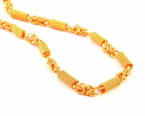 Buy Pallavi Creation Gold Plated Chain Rich Look Long Size Latest ...