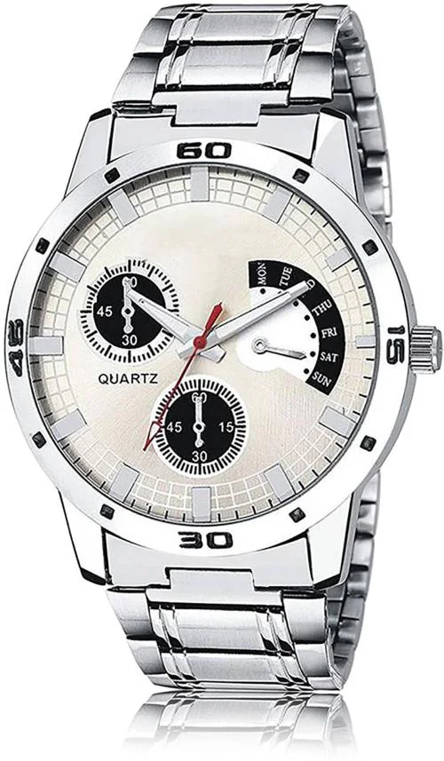 Buy Shivark Analog Silver Dial Silver Strap Watch For Men Online at ...