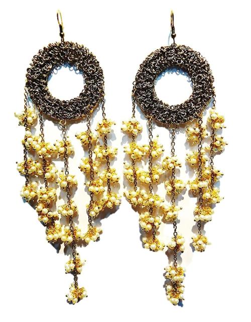 Buy Bodha - By Shivansh Designer Collection Gold Long Hanging Earrings ...
