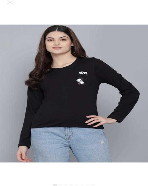 Buy TUSI Solid WomenRound Neck T Shirt Online at Best Prices in India ...