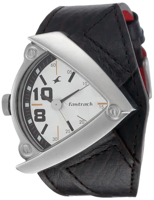 Buy Fastrack Analog Dial White Band Brown Bikers Watch-Nl3022Sl01 For ...