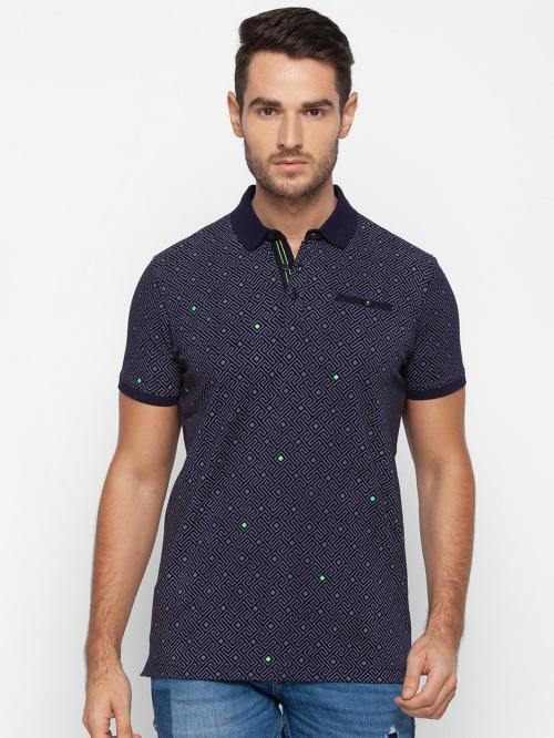 Buy Spykar Blue Cotton Slim Fit T-shirt For Men Online at Best Prices ...