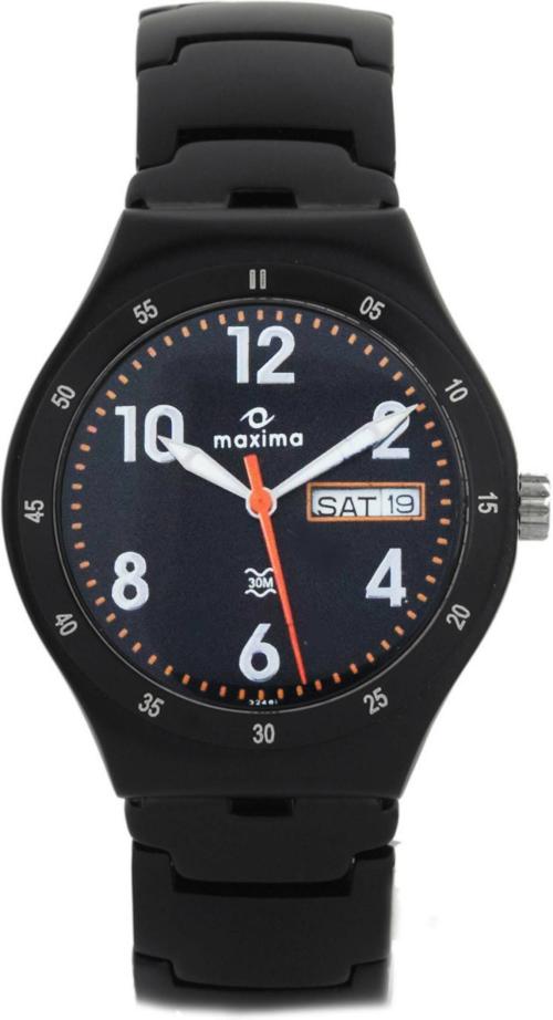 Buy Maxima Analog Black Dial Black Strap Watch For Men (32481CMGB ...