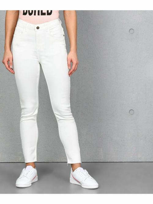 Buy SLIMUU Skinny Women White Jeans (26) Online at Best Prices in India ...