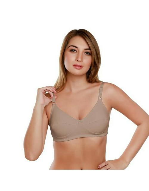 Buy DAISY DEE Women's Cotton Seamed Non-Wired Regular Straps Full Coverage Non-Padded Bra ...