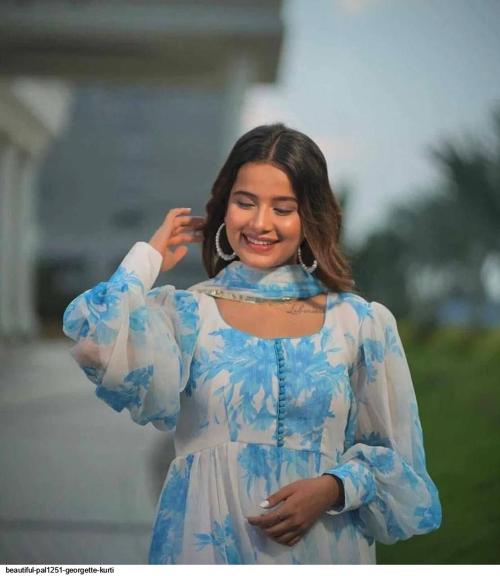 Buy Jesvi Blue Women Kurta and Dupatta Set Georgette M Online at Best Prices in India - JioMart.