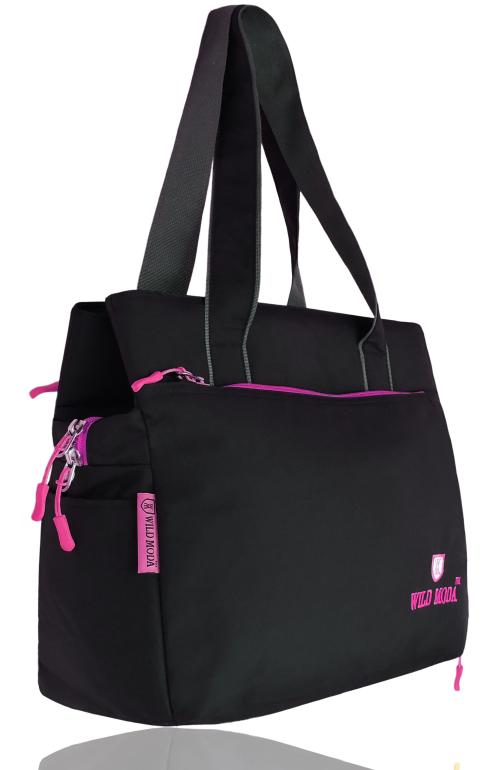 Buy WILD MODA Women's Shoulder Bag, Set of 1 (Black & Pink) Online at ...