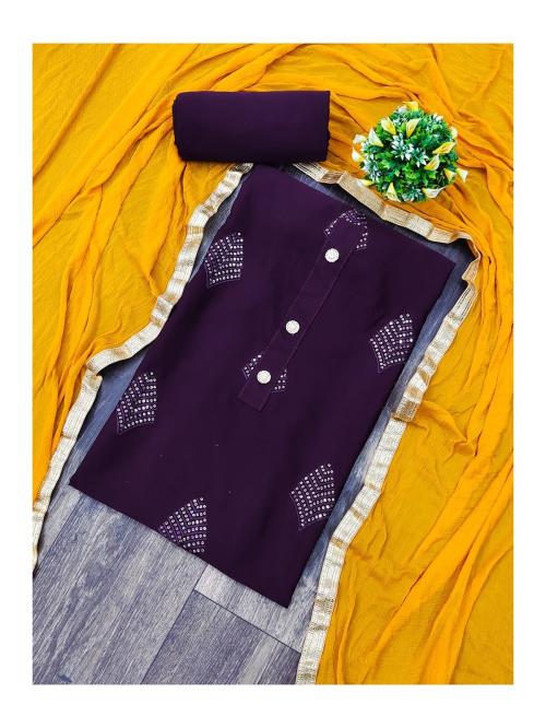 Buy Reeta Fashion Traditional Violet Fiona With Sequence Work Sequence ...