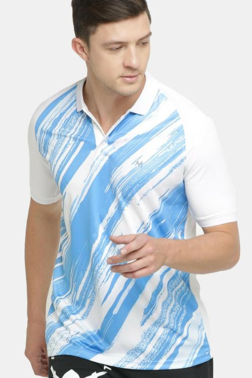 Buy MANIAC Men White Color Printed Polyester T-shirt Online at Best ...