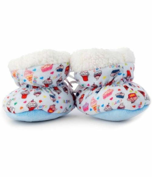 Buy BASICS21 Baby Girls And Baby Boys Blue Soft Base Booties Online at ...