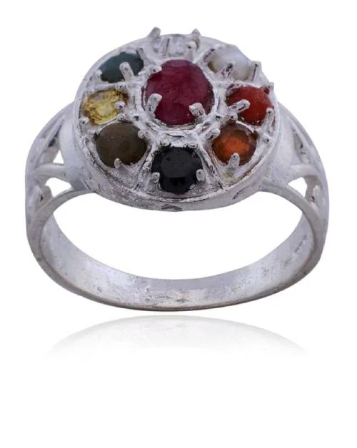Buy Ceylonmine Navratna Ring With Natural Multi Stones Stone Crystal ...