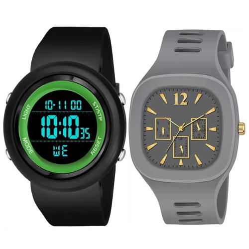 Buy Red Fish New Green and Grey Round Shape Dial Digital Waterproof ...