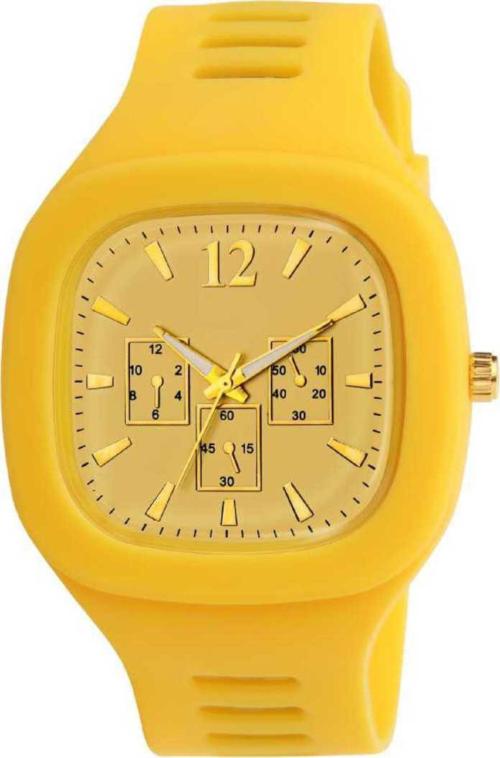 Buy Showking Analog Yellow Dial Yellow Strap Watch For Boys Online at ...