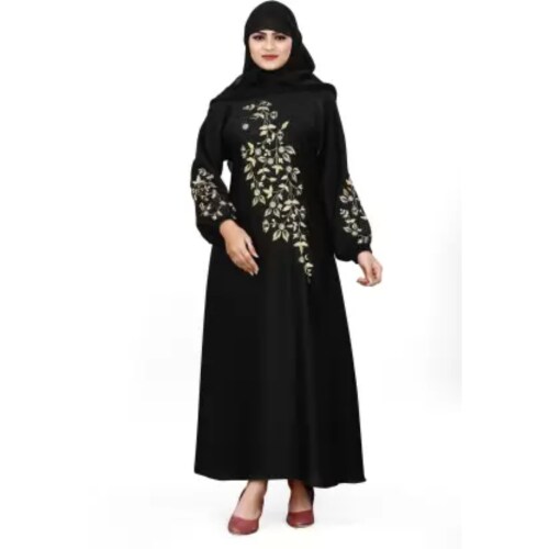 Buy BHUMIFAB EMBROIDERED burqa for girls and women Nida Matte Solid ...