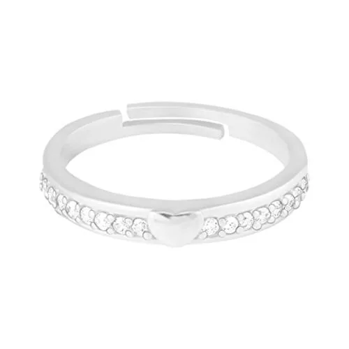 Buy Giva Sterling Silver One Size Deeply In Love Ring Online at Best Prices in India - JioMart.