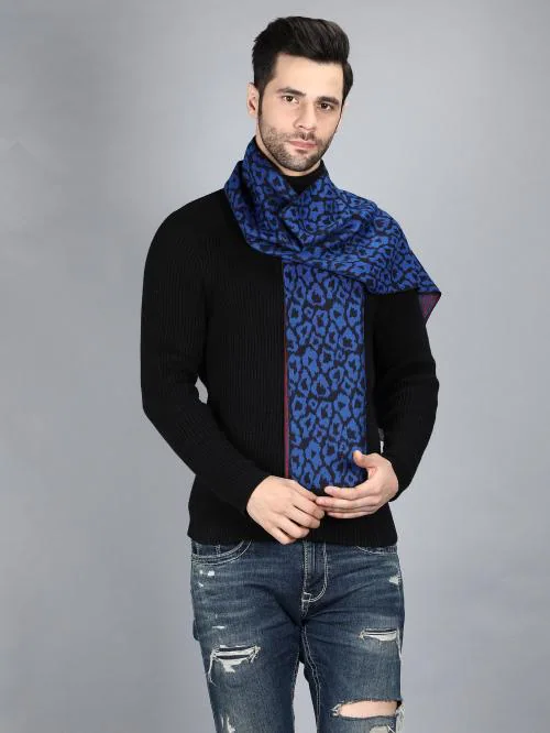 Buy Men Black & Blue Floral Print Muffler Online at Best Prices in ...