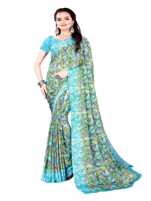 Buy MATKEE Floral Print Crape Daily wear Sarees for women ,partywear ...