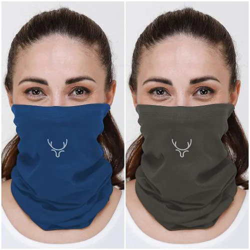 Buy Olive Green and Cyan Breathable and Sweat Free Face Mask - 30.5 x ...