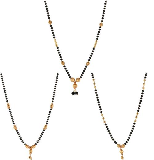 Buy Brado Jewellery Gold Plated Brass Multicolor Chain Tanmaniya for ...