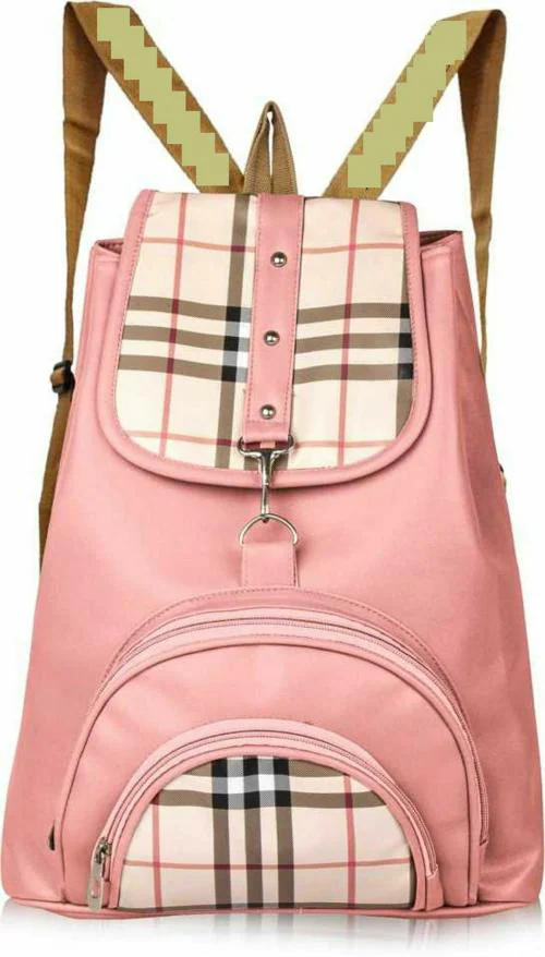 Buy SARA Pink PU Leather Backpack 4.5 L Online at Best Prices in India ...
