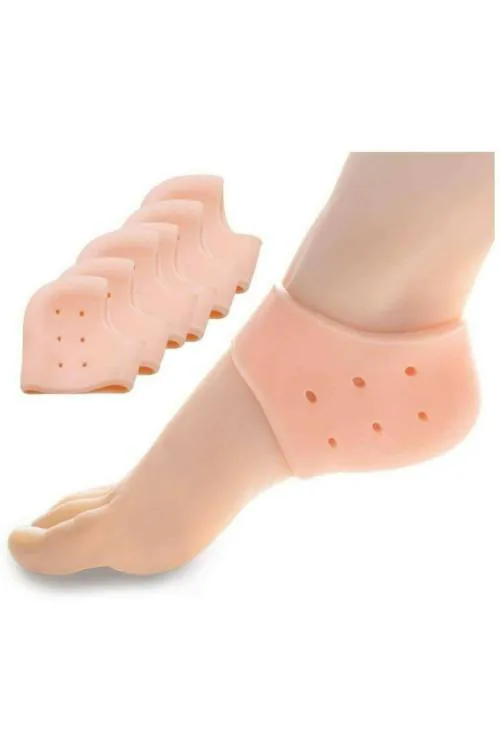 Buy PRIDENSHI Beige Silicon Half Heel Protector Foot Support Socks ...