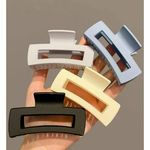Buy Akashkrishna 4 Pack Large Rectangle Hair Claw Clips Matte Square ...