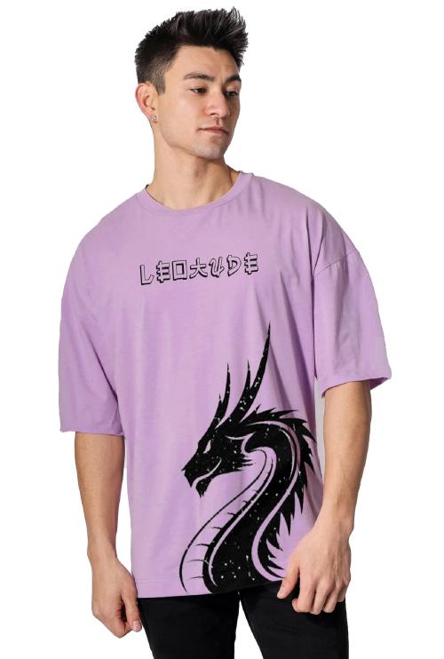 Buy LEOTUDE Oversized Cottonblend Half Sleeve T-Shirt for Men's Online ...