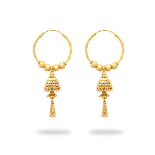 Buy arch fashion Traditional Gold Platted Bali Jumkhi Earring ERG1581 Online at Best Prices in ...