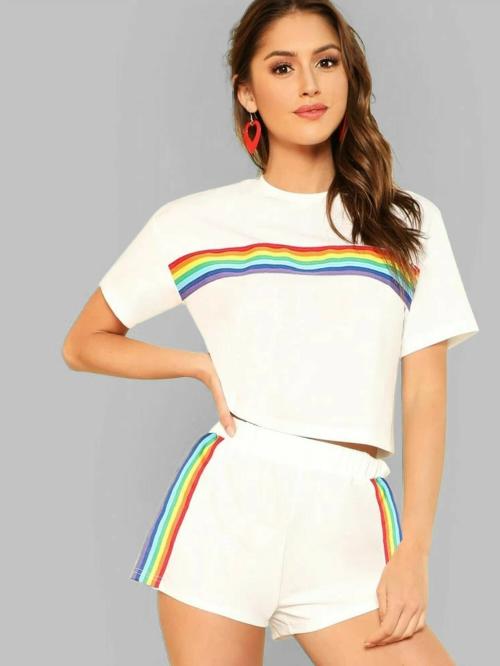 Buy Maniac Women's Colorblock White Polyester Slim Fit Tracksuit Online ...