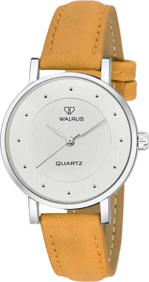 Buy Walrus Analog White Dial Brown Strap Watch For Women Online at Best ...