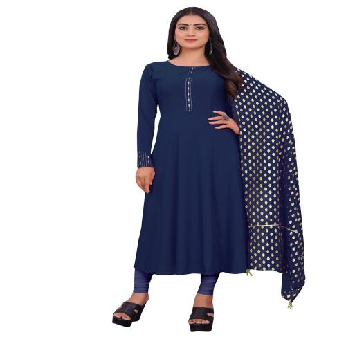 Buy Vrushi's Fashion Elegance Redefined: Women's Crepe Anarkali Kurti ...