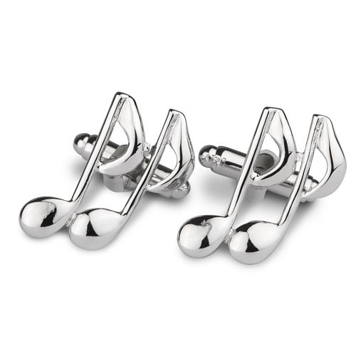 Buy PELUCHE The Musical Note Men'S Silver Cufflinks Online at Best ...