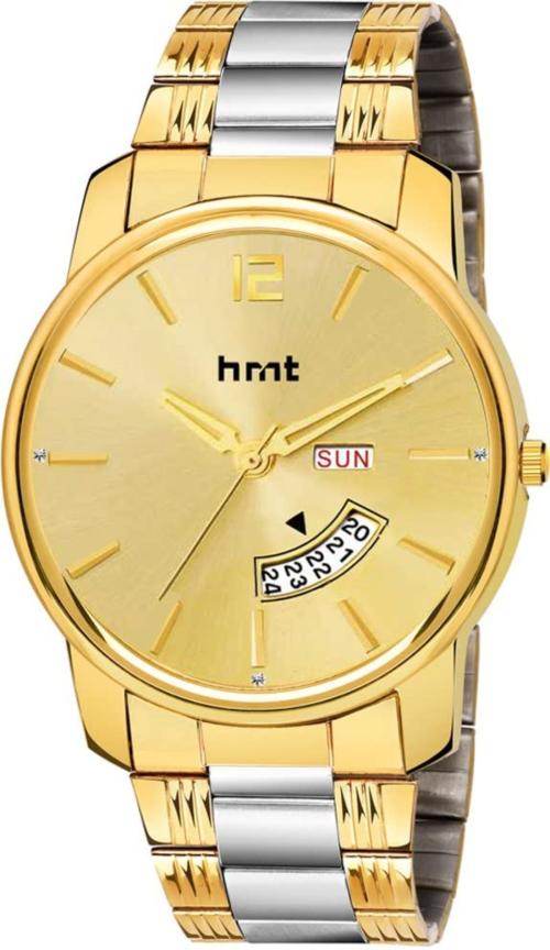 Buy hrnt Analog Gold Dial Silver Strap Watch for Men (HMTG-TT9048 ...