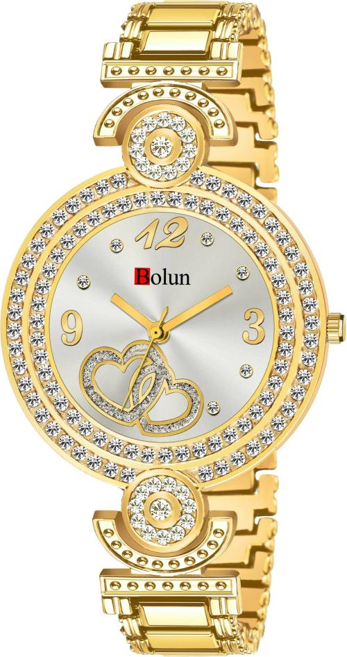 Buy Bolun Analog White Dial Gold Strap Watch For Women Online at Best ...