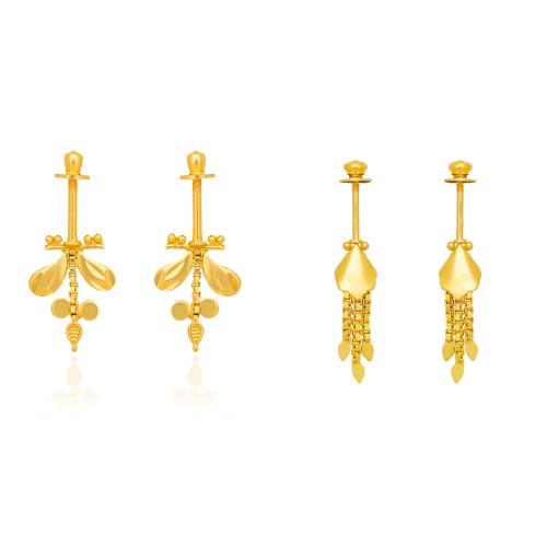 Buy arch fashion Traditional Gold Platted Bugdi Earring Pack Of 2Pair ...