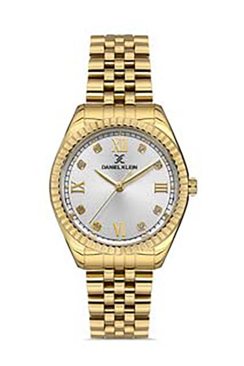 Buy Daniel Klein Analog Silver Dial Gold Strap Watch for Women (DK.1. ...