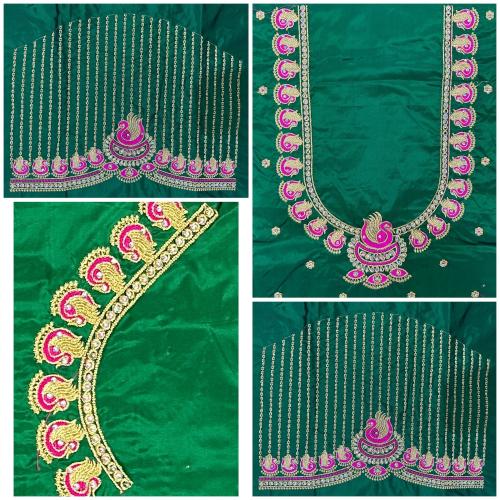 Buy VLipcartz TRADITIONAL COLLECTION NECKLACE DUCK EMBROIDERY DESIGN ...