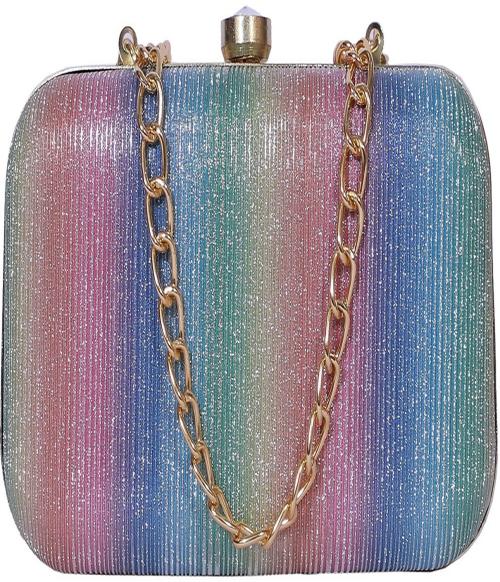 Buy Fabbhue Party Multicolor Clutch Online at Best Prices in India ...