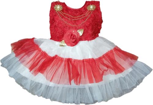 Buy MARUF DRESSES Girls Red Net Fit and Flare Dress - 1 to 2 Y Online at Best Prices in India ...