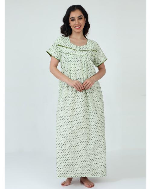 Buy RnP Womens Cotton Lily Nighty (Green) Online at Best Prices in India - JioMart.