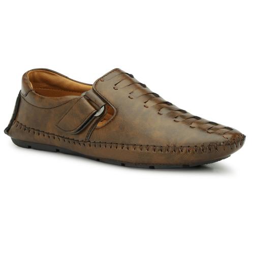 Buy FLADA SHOE Men's Black Premium Quality Synthetic Leather Velcro ...