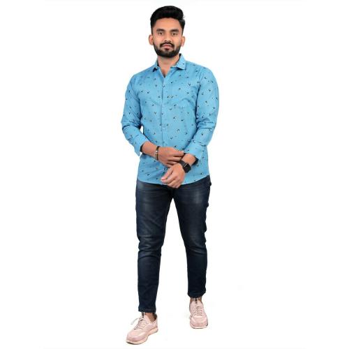 Buy Silver Buck Cotton blend Shirt for Men(Firozi) Online at Best ...