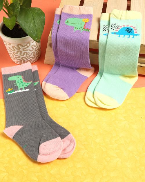 Buy Passion Petals Multicoloured Animal Cotton Socks for Kids Age 1 ...