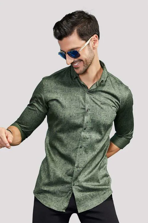 Buy ALMATY Colton Green Floral Print Shirt Online at Best Prices in ...