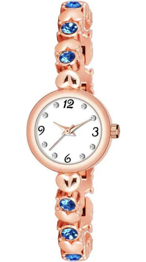 Buy Zuperia Bracelet Chain Diamond Studded Analog Watch for Girls And Women - Pack of 1 Online ...