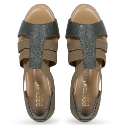 Buy DOCTOR EXTRA SOFT Women's Olive Ortho Sandals Orthopaedic Diabetic ...