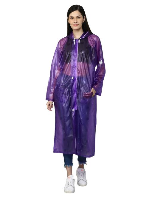 Buy The Clownfish Cindrella Purple Pvc Series Raincoat With Adjustable ...