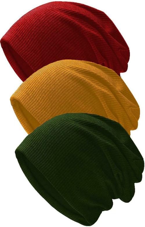 Buy THE BLAZZE Unisex Red, Yellow and Dark Green Skull Cap, Free size ...