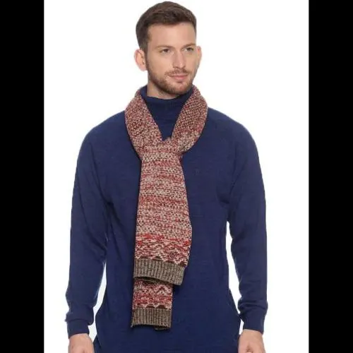 Buy CRAFTSHUB Woolen Ethnic Design Casual Warm Winter Wear Muffler ...