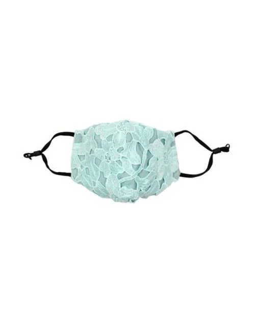 Buy Bokoka Women Blue Floral Net Masks (Free Size) Online at Best ...